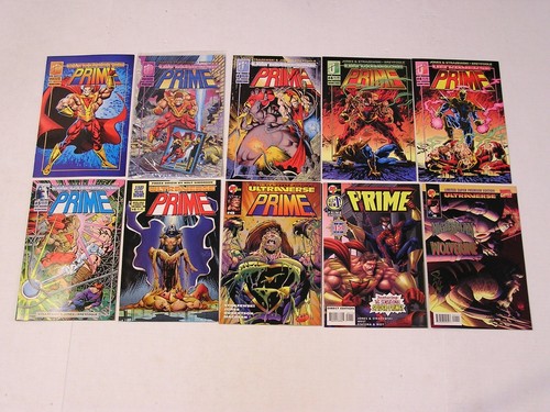 LOT (10) Ultraverse PRIME variant covers MALIBU COMICS autographed foil ...