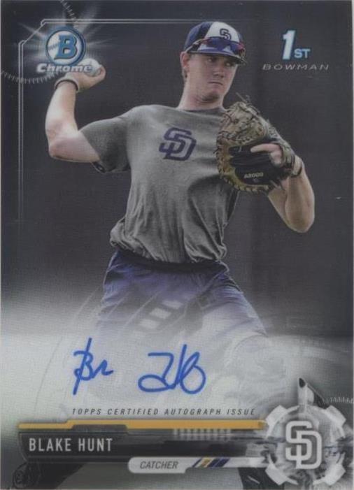 2017 Bowman Draft - Chrome Draft Pick Autographs Blake Hunt #CDA-BH (AU ...