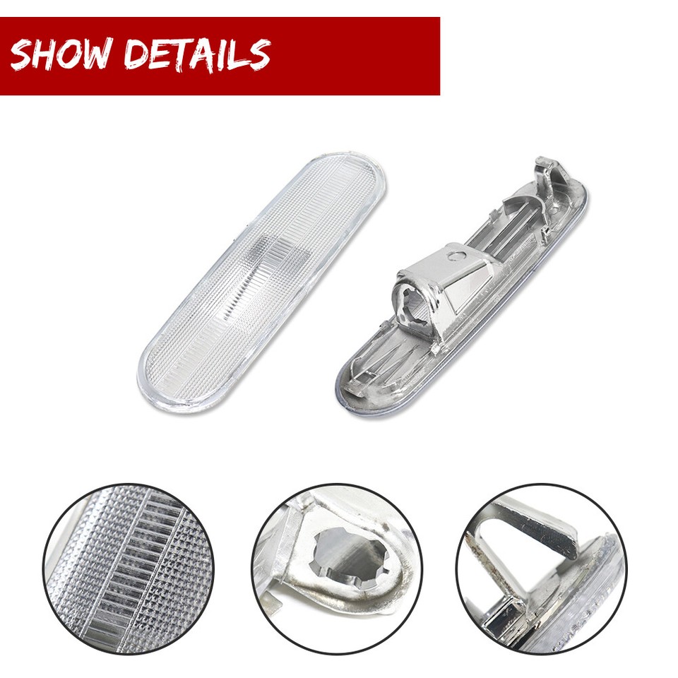 4PCS Chrome Front+Rear Bumper Side Marker Light For 02-05 Honda Civic ...
