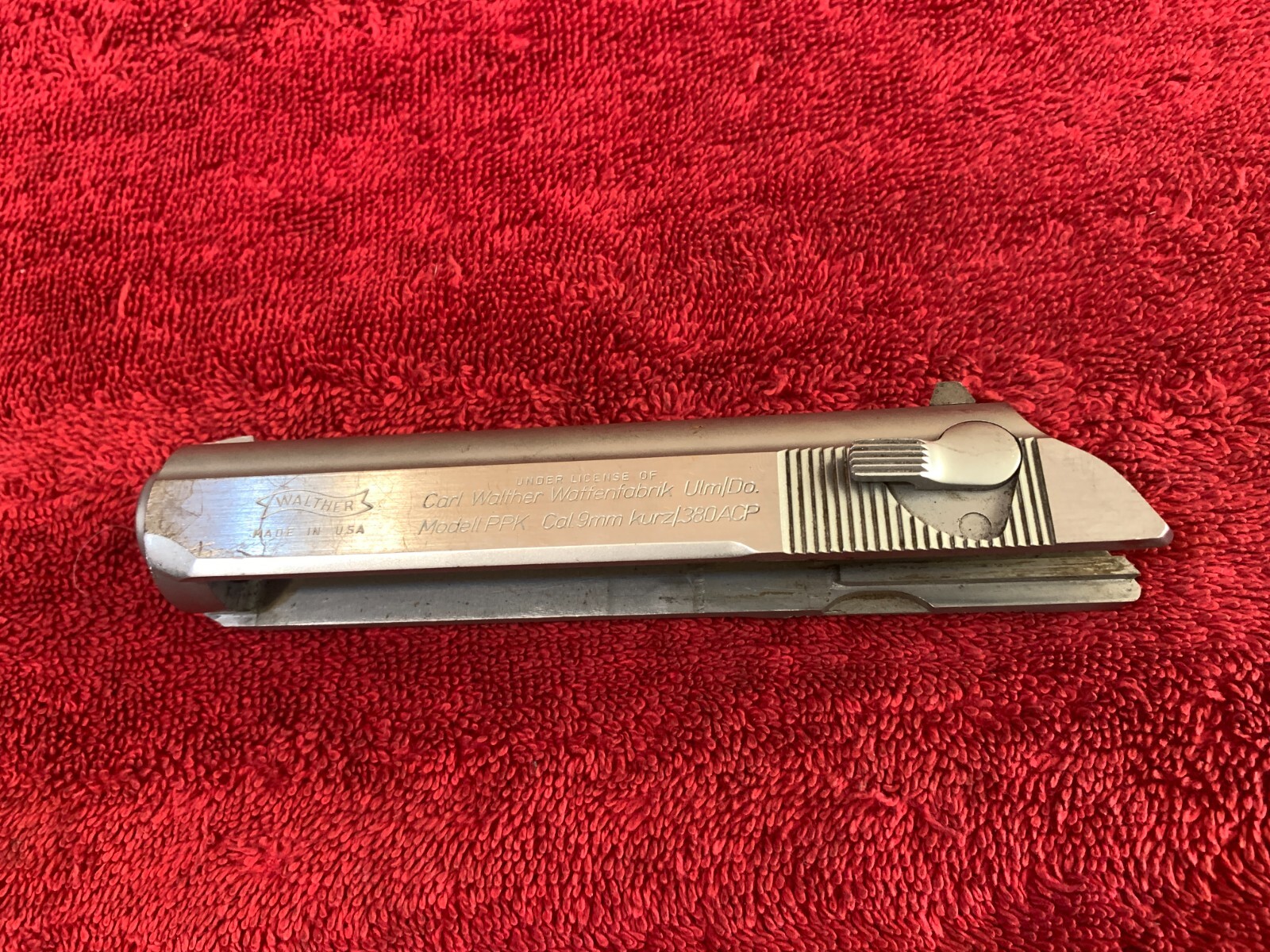 Walther PPK Slide- Firing Pin- Safety- Sights- Stainless- .380 ACP ...