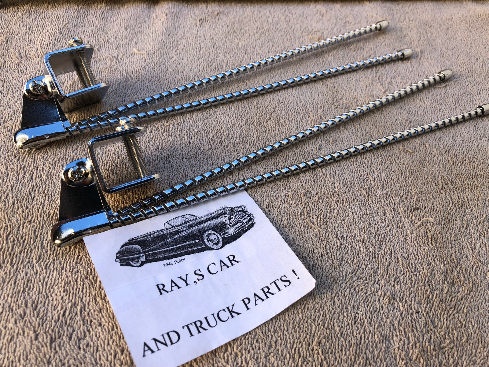 NEW PAIR OF VINTAGE STYLE METAL WHISKER CURB FEELERS ! | eBay