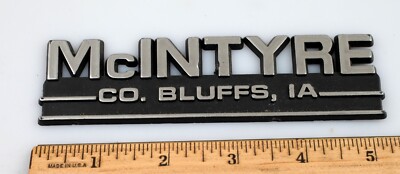 Vintage Plastic Car Dealer Emblem Tag McIntyre Olds Council Bluffs Iowa ...