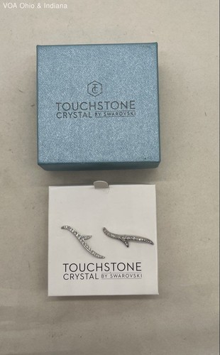 Touchstone Crystal By Swarovski Earrings w Box | eBay