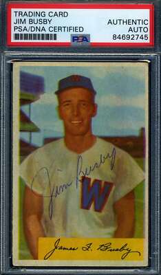 Jim Busby PSA DNA Signed 1954 Bowman Autograph | eBay