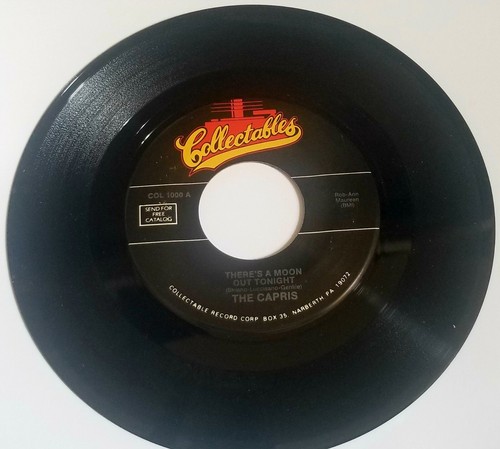 THE CAPRIS 45 SINGLE, THERE'S A MOON OUT TONIGHT/INDIAN GIRL Oldies Doo ...