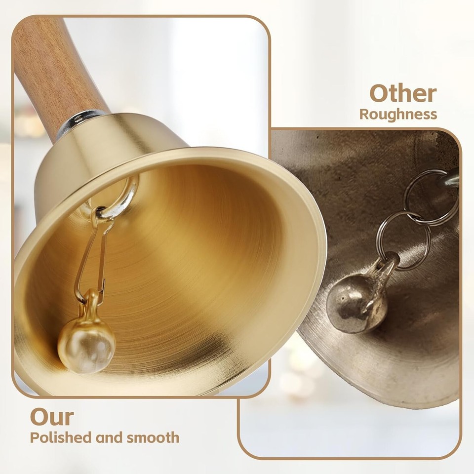 Super Loud Hand Bell - Solid Brass Call Bell for Elderly at Home | eBay