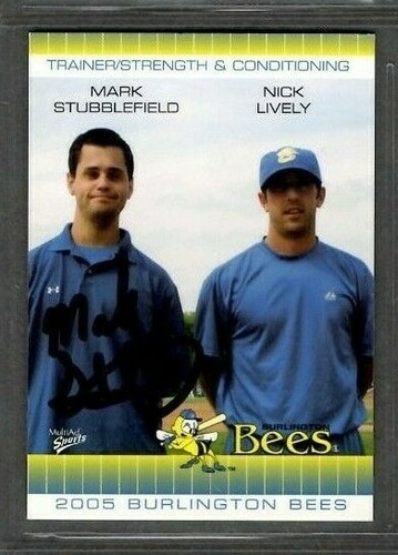 2005 Multi-Ad Burlington Bees #30 Mark Stubblefield Nick Lively Signed ...