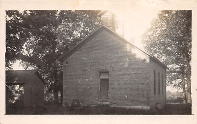 J68/ Amboy Indiana RPPC Postcard c1910 Church Building School? 384 | eBay