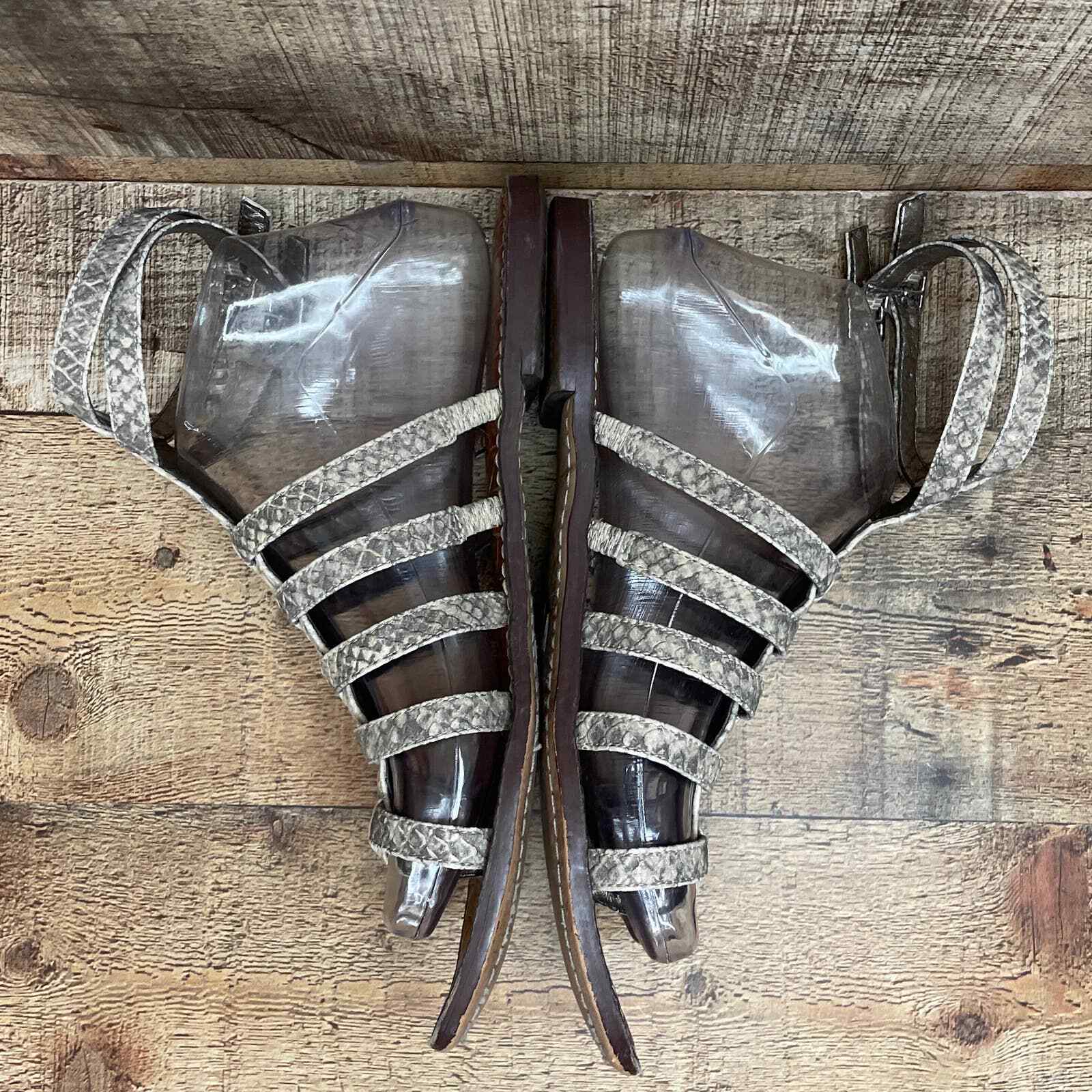 Sam Edelman Gilda Snake Reptile Print Gladiator Sanda… - Gem