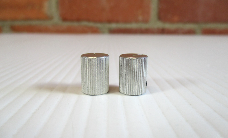 Small Silver Solid Aluminum Control Knobs For HiFi Amp Guitar 1/2"x 3/8 ...