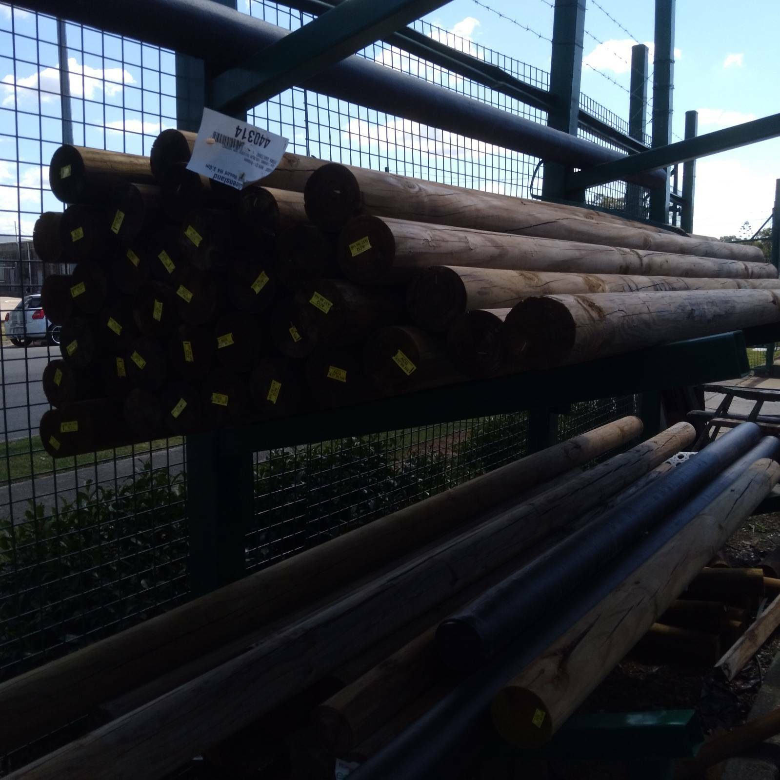 100mm Koppers ACQ Pine LOGS Pole Timber Post Construction Fence Lumber ...