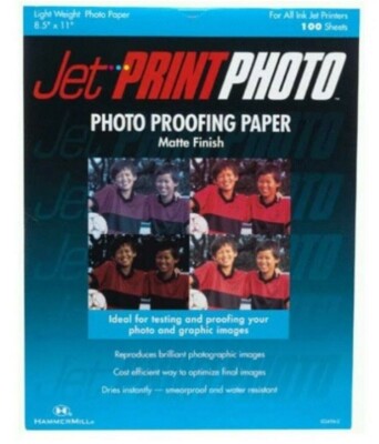 Jet Print Photo Proofing Paper 100 Papers Matte Finish | eBay