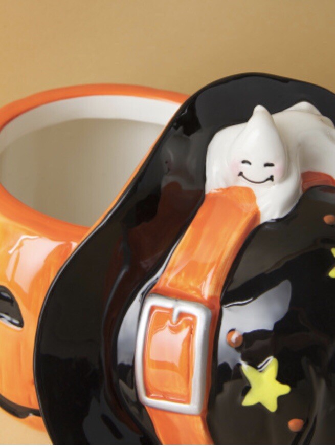 Halloween Jack O Lantern & Ghost Cookie Jar Corner Ruby 9.5 in | eBay