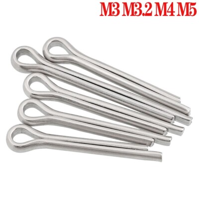 Cotter Split Pins M3 M3.2 M4 M5 A2/304 Stainless Steel DIN 94 Clevis ...