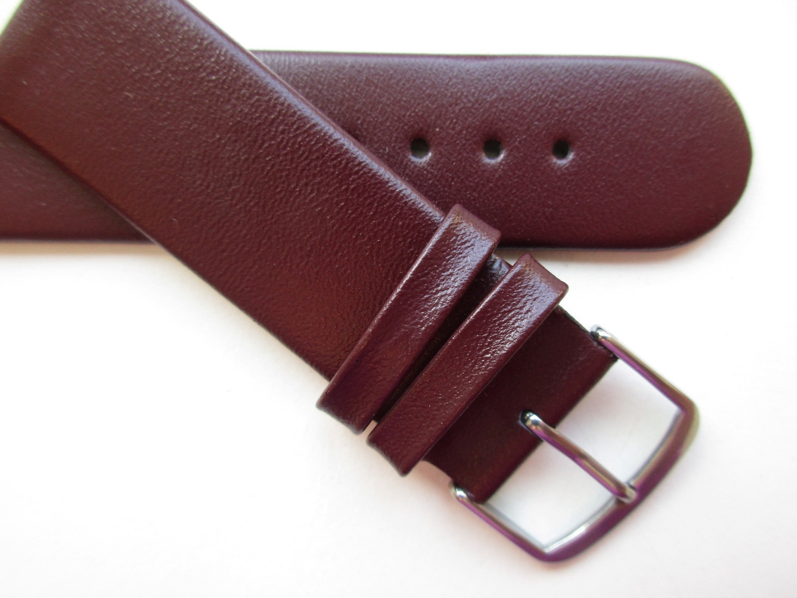 Syrup brown unstitched untapered 20 MM leather watch band strap - SHORT ...