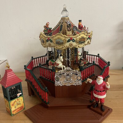 Santa's Carousel Park Santa Merry Go Round 12 Songs Musical Animated ...