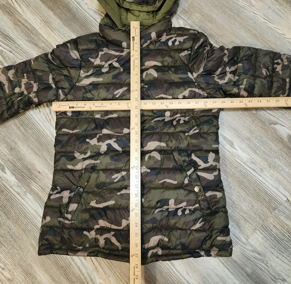Love Me Now Reversible Puffer Jacket Camouflage Army Green Junior XL ...