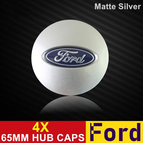4X Hub Caps Wheel Centre Caps Car Rim Emblem Badge Cover 65MM Silver ...