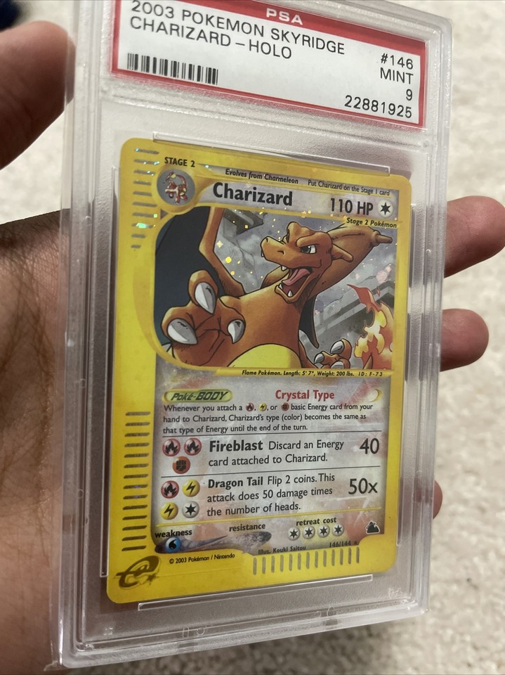 2003 Charizard 146/144 Skyridge Crystal Holo 🔥Pokemon PSA 9 POSSIBLE ...