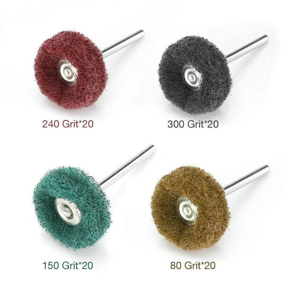 80Pack Abrasive Buffing Wheel Grinding Polishing Shank Craft Bits ...