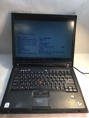 IBM ThinkPad T60 15" Laptop Intel Centrino T2400 1.83 GHz-Retro Gaming ...