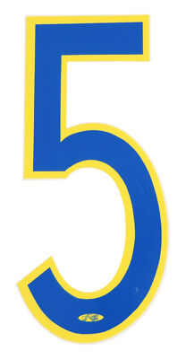 Neal Enterprises PROLINE 6" Number Plate Number #5 BLUE with YELLOW ...