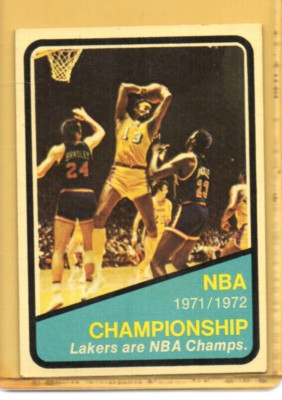 1972 Topps Basketball #159 1971-72 NBA Championship VINTAGE 1970S ...