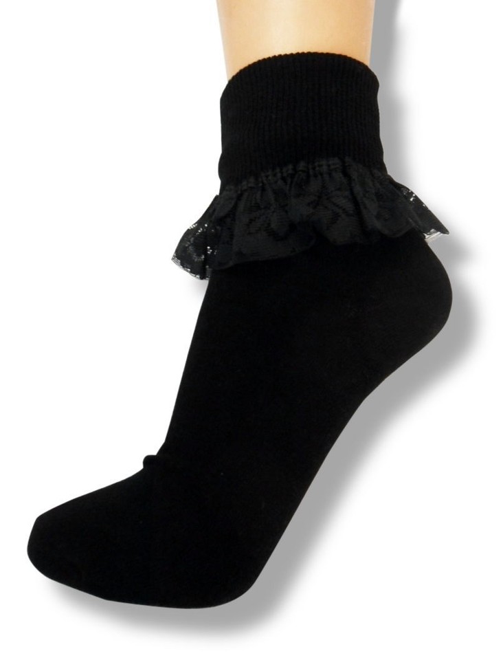 Ladies Women Frilly Lace Ankle Socks – Vintage Rock 'n' Roll Fancy ...