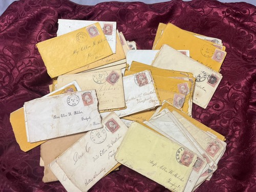 LOT x73 DC 1860s COVERS CIVIL WAR ERA STAMPS ! DPO + FANCY CANCELS +AD ...
