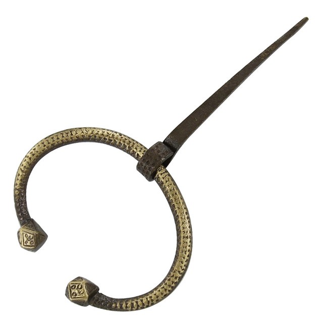Medieval Oval Brass Brooch Pin Fibula Cloak Fastener Viking Renaissance ...
