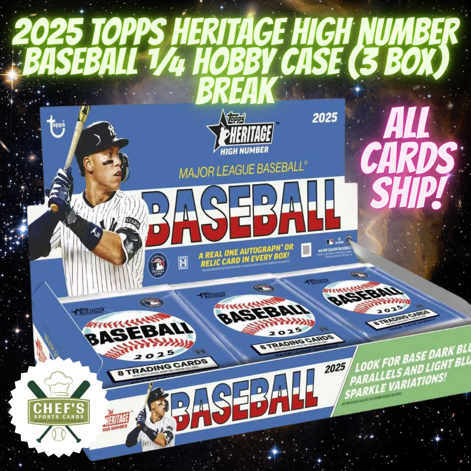 ATLANTA BRAVES -2025 TOPPS HERITAGE HN 1/4 HOBBY CASE (3 BOX) BREAK #18 ...
