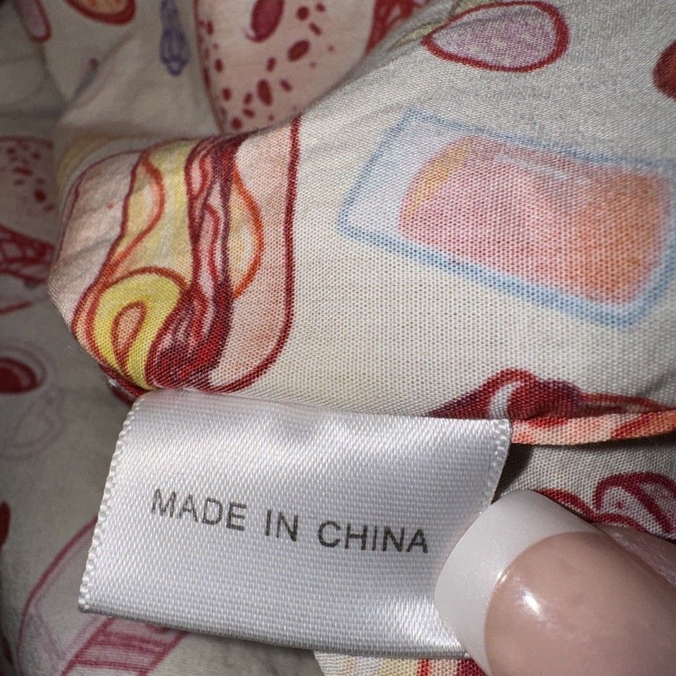 Lych Gate breakfast Donut Bacon Button Down Shirt XL | eBay UK