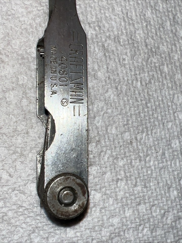 Vintage Craftsman 40801 Spark Plug Gap Thickness Feeler Gauge ...