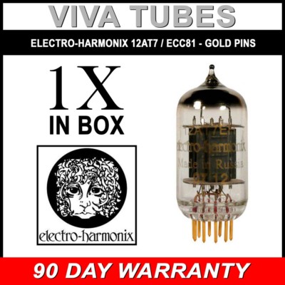 Brand New Gain Tested Electro-Harmonix 12AT7 ECC81 Gold Pins Vacuum ...