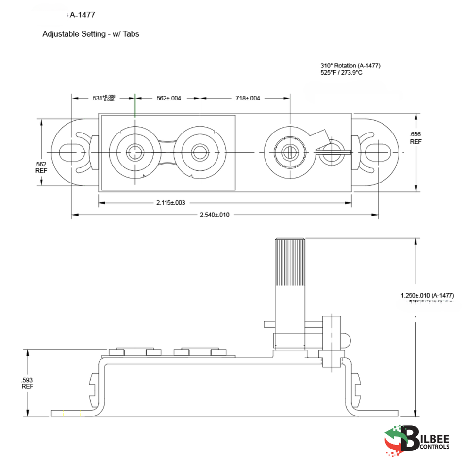 Bilbee Controls B200 A1477 Thermostat - Adjustable Temperature | eBay