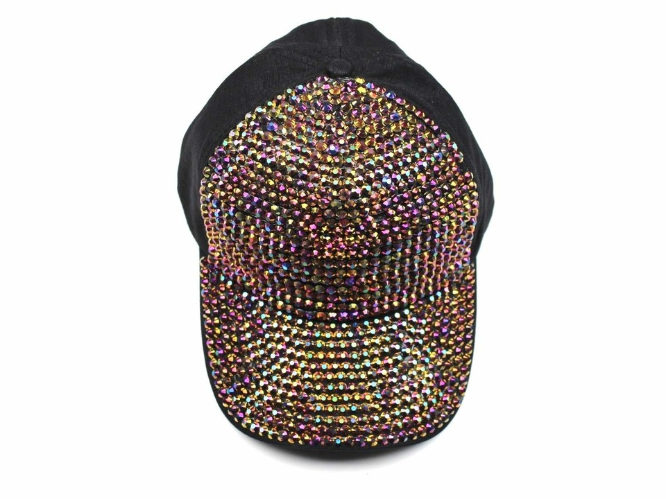 Bling Hat Studded Cap Rhinestones Full Front Party Ballcap Unisex Hat ...