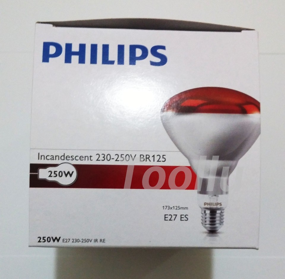 [220V / 230V] Philips Infrared Heat Light E27 LAMP BULB 100W 150W 250W ...