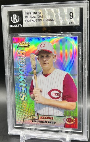 1999 Topps Finest Rookie Card Austin Kearns BGS 9 MINT Reds Refractor ...