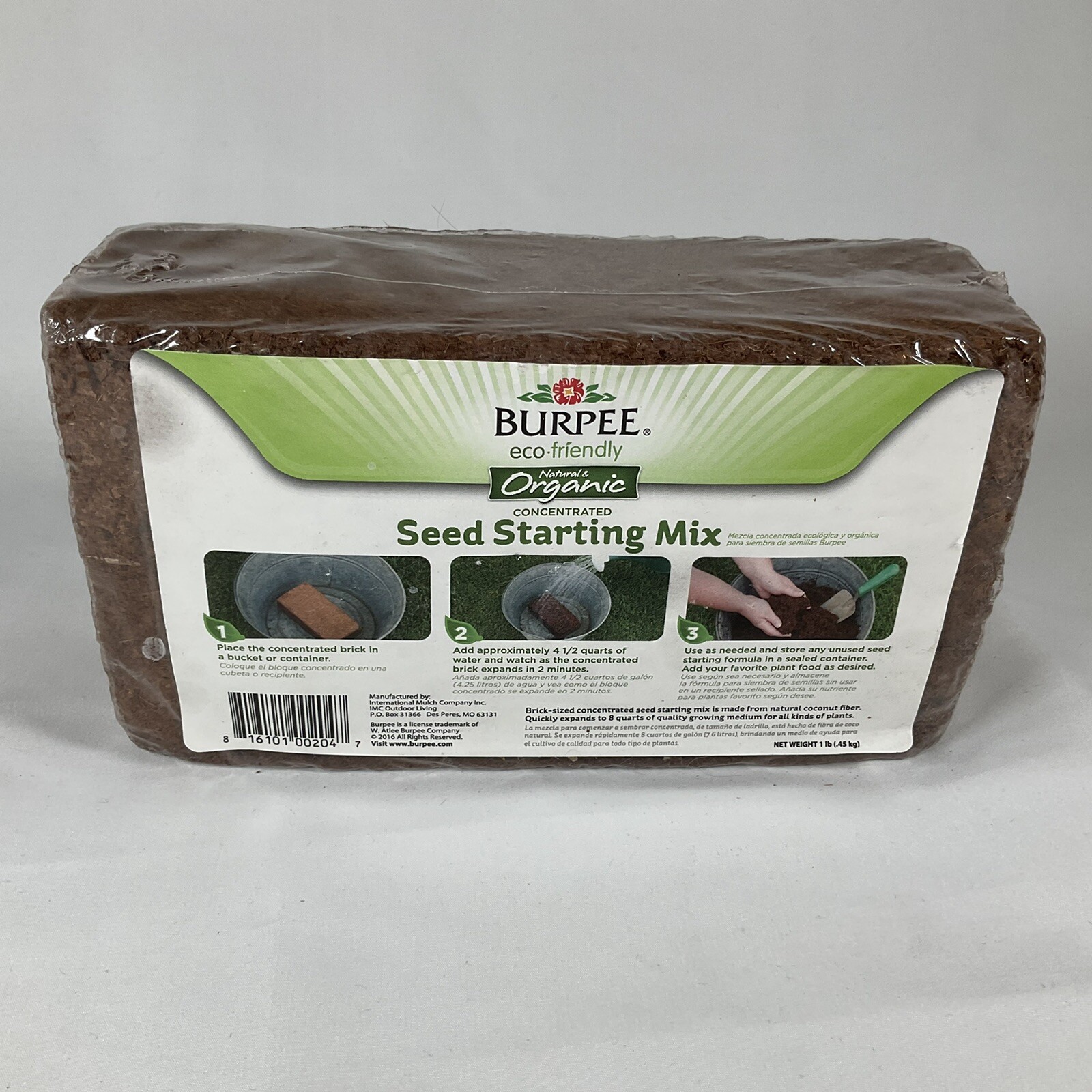 Burpee 8 Qt. 1-1/2 Lb. Concentrated Brick In-Ground Organic Seed ...