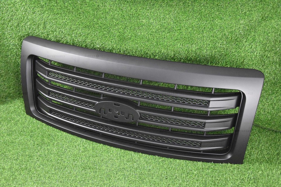 Matt Black Front Grille 3-Bar Style Grill For 2009-2014 13 Ford F-150 ...