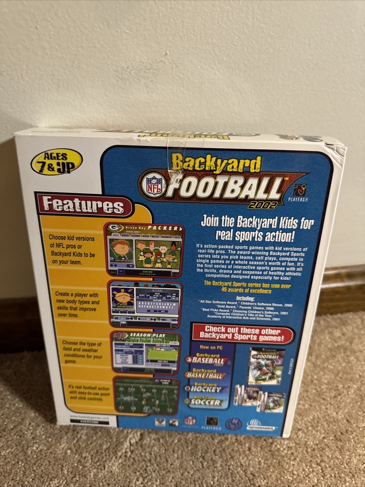 Video Game PC Backyard Football 2002 Drew Bledsoe NEW SEALED Box ...