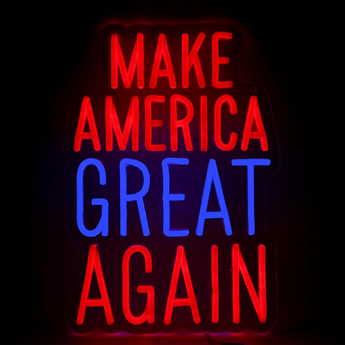 Trump Campaign Slogan Neon Sign USB Powered for Room Decor,Make Ameican ...