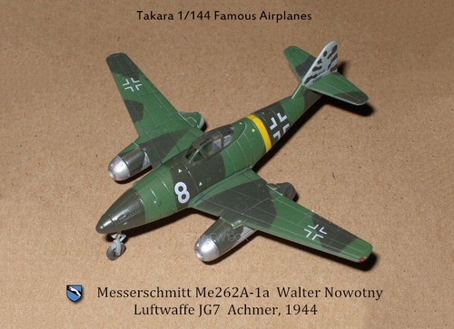 Takara 1/144 Famous Airplanes ME262A-1a Walter Nowotny Luftwaffe JG7 ...