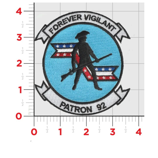 4" NAVY VP-92 FOREVER VIGILANT MINUTEMEN SQUADRON MILITARY EMBROIDERED ...