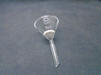 SCHOTT Robu-Glas 50mm Glass Hirsch Filter Funnel Short Stem Porosity #3 ...