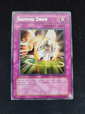Defense Draw - Rare Foil - Yugioh Trap Card - Vintage | eBay