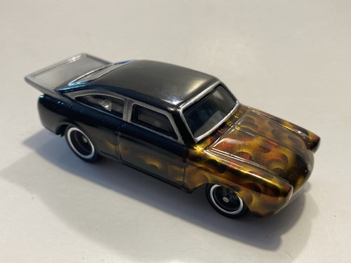 Loose Hot Wheels 65 VW Fastback. Devilboy CUSTOM. Black with Flames ...