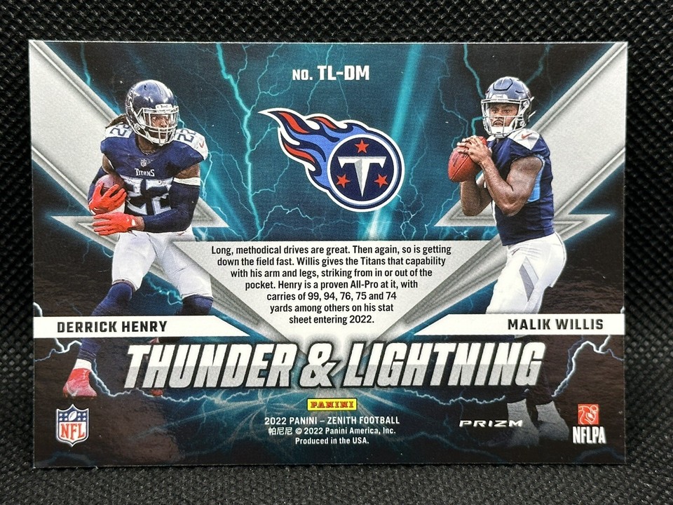 2022 Zenith Derrick Henry Malik Willis RC Thunder & Lightning Red Prizm #TL-DM | eBay