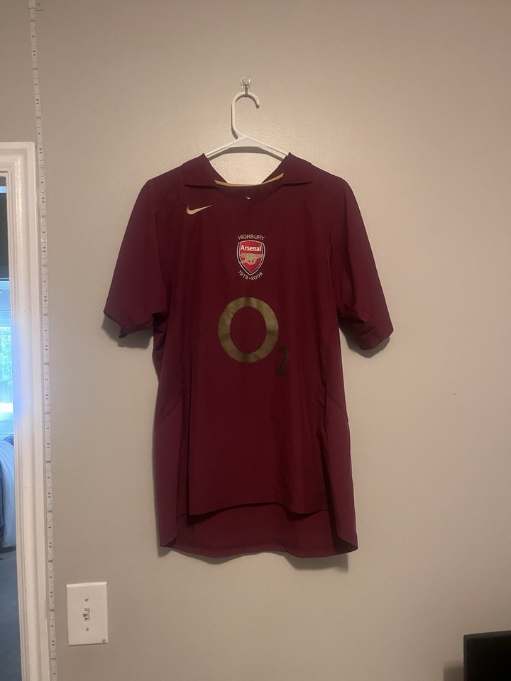 Nike Arsenal 2005/ 2006 Thierry Henry #14 "Highbury" Home Jersey Kit ...