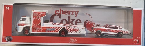 M2 Machines ‘66 Dodge COE & ‘66 Dodge Charger Gasser Hauler Cherry Coke ...